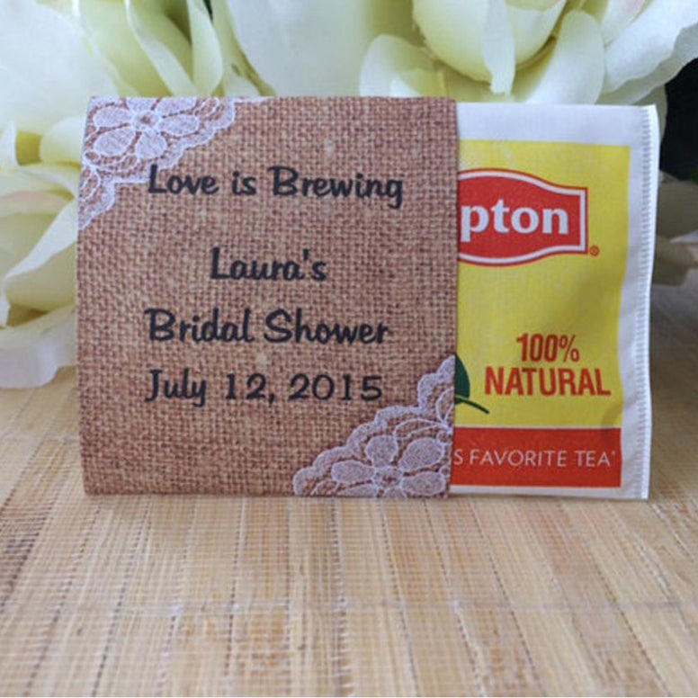 Burlap and Lace Tea Packets – Favor Universe