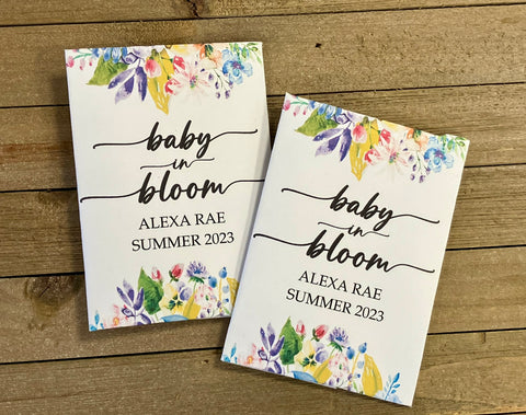 Baby in Bloom Seed Packets Colorful Leaves – Favor Universe